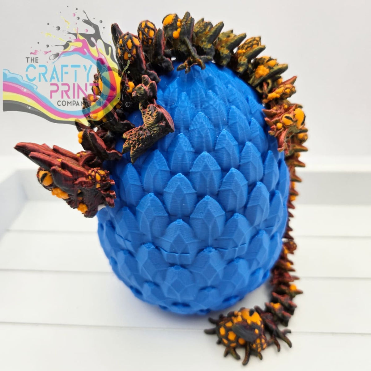 3D Printed Baby Infested Dragon in Egg – The Crafty Print Company