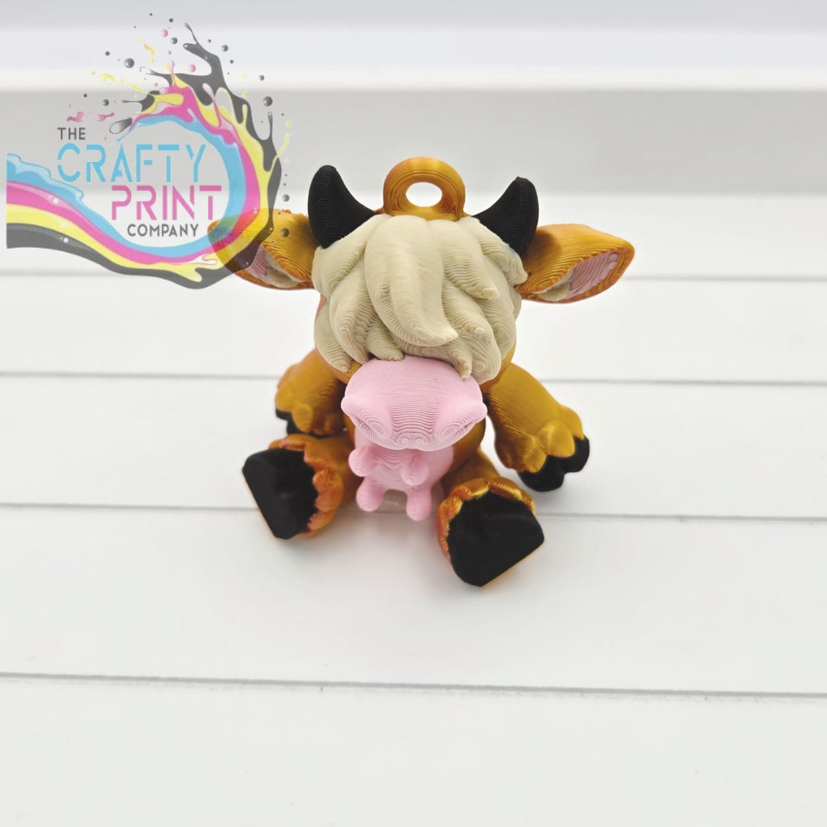 3D Printed Highland Cow Articulated Flexi Keyring/Fidget – The Crafty ...