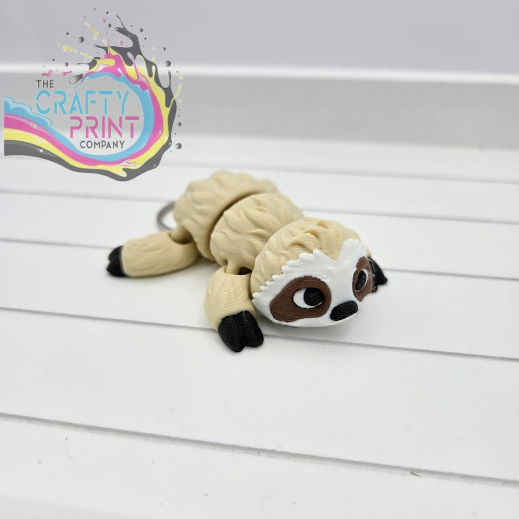 3D Printed Sloth Articulated Flexi Keyring/Fidget – The Crafty Print ...