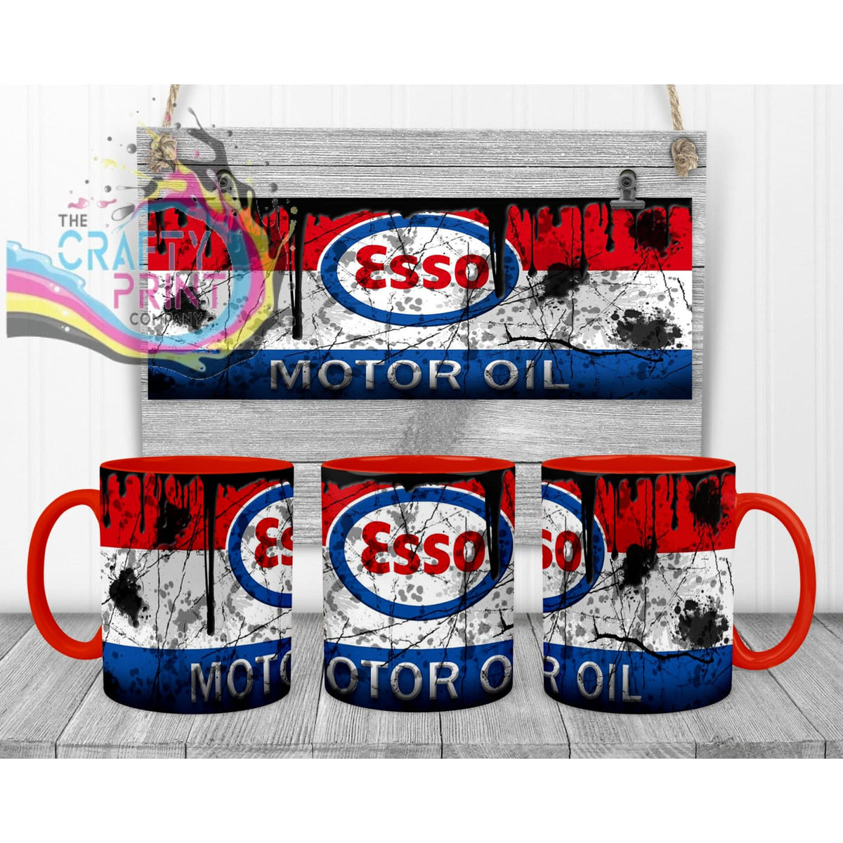 Esso Motor Oil Dirty Mug – The Crafty Print Company