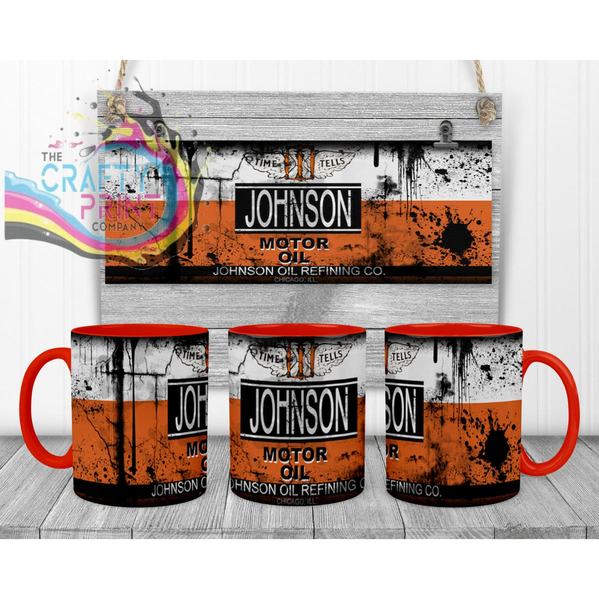 Johnson Motor Oil Dirty Mug – The Crafty Print Company