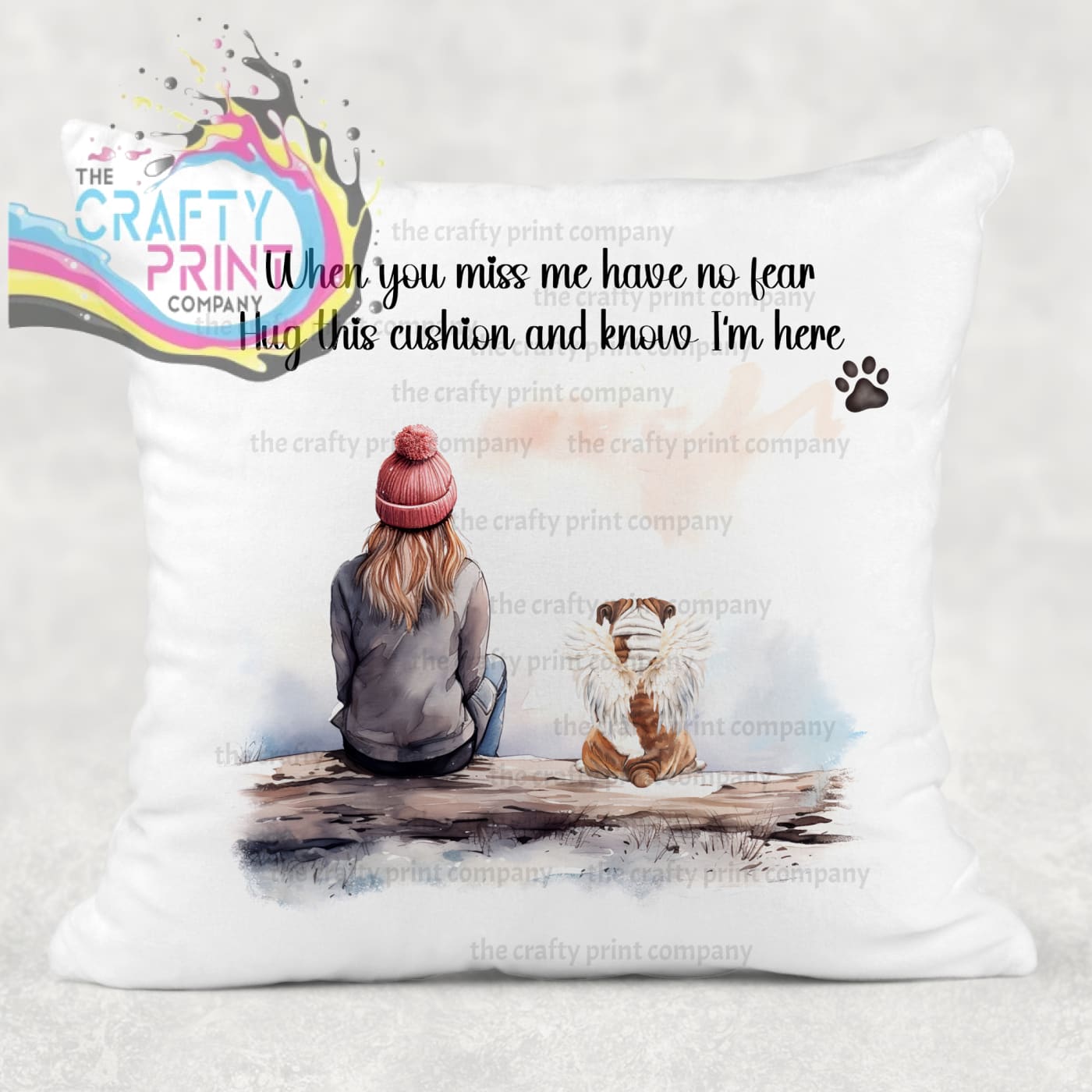 Personalised Dog Memorial Cushion When You Miss Me – The Crafty Print ...