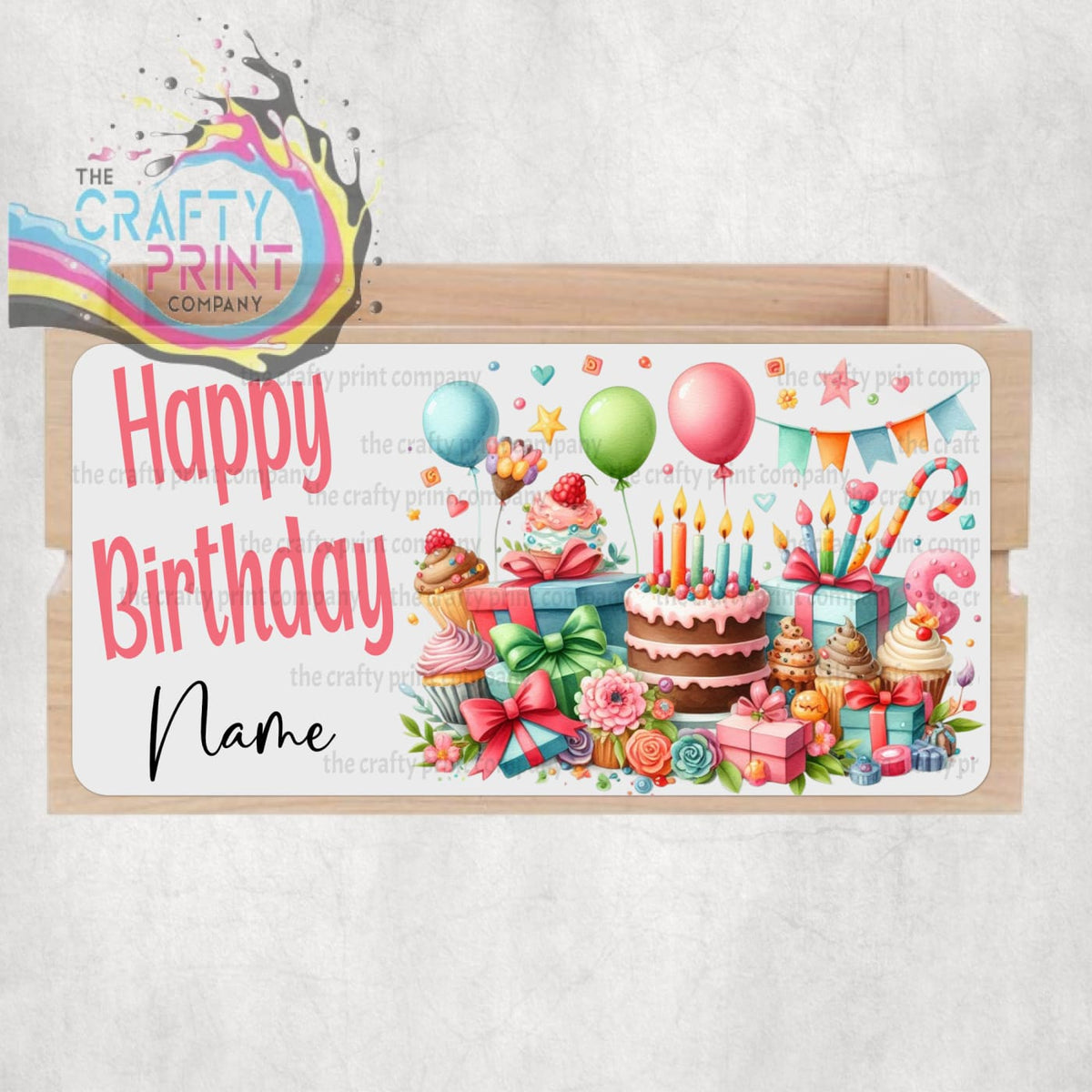 Personalised Happy Birthday Crate Sign – The Crafty Print Company