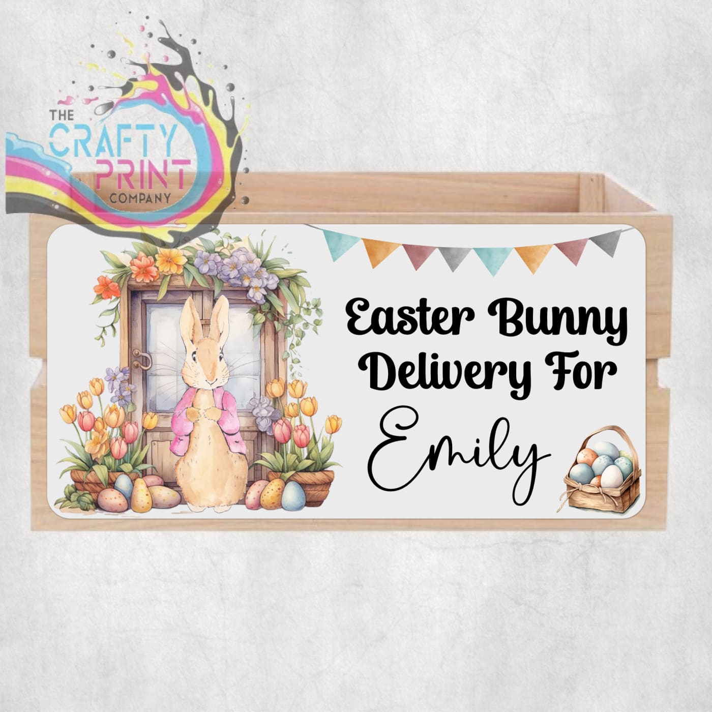 Personalised Peter Rabbit Easter Bunny Delivery Crate Sign – The Crafty ...