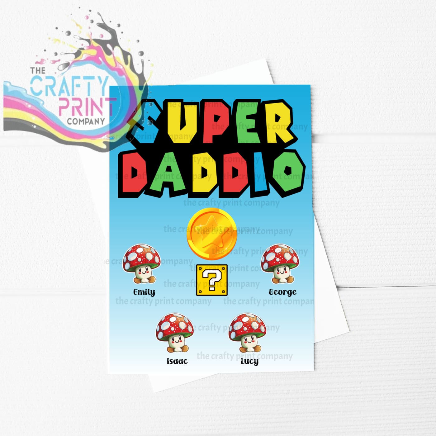 Super Daddio A5 Greeting Card – The Crafty Print Company