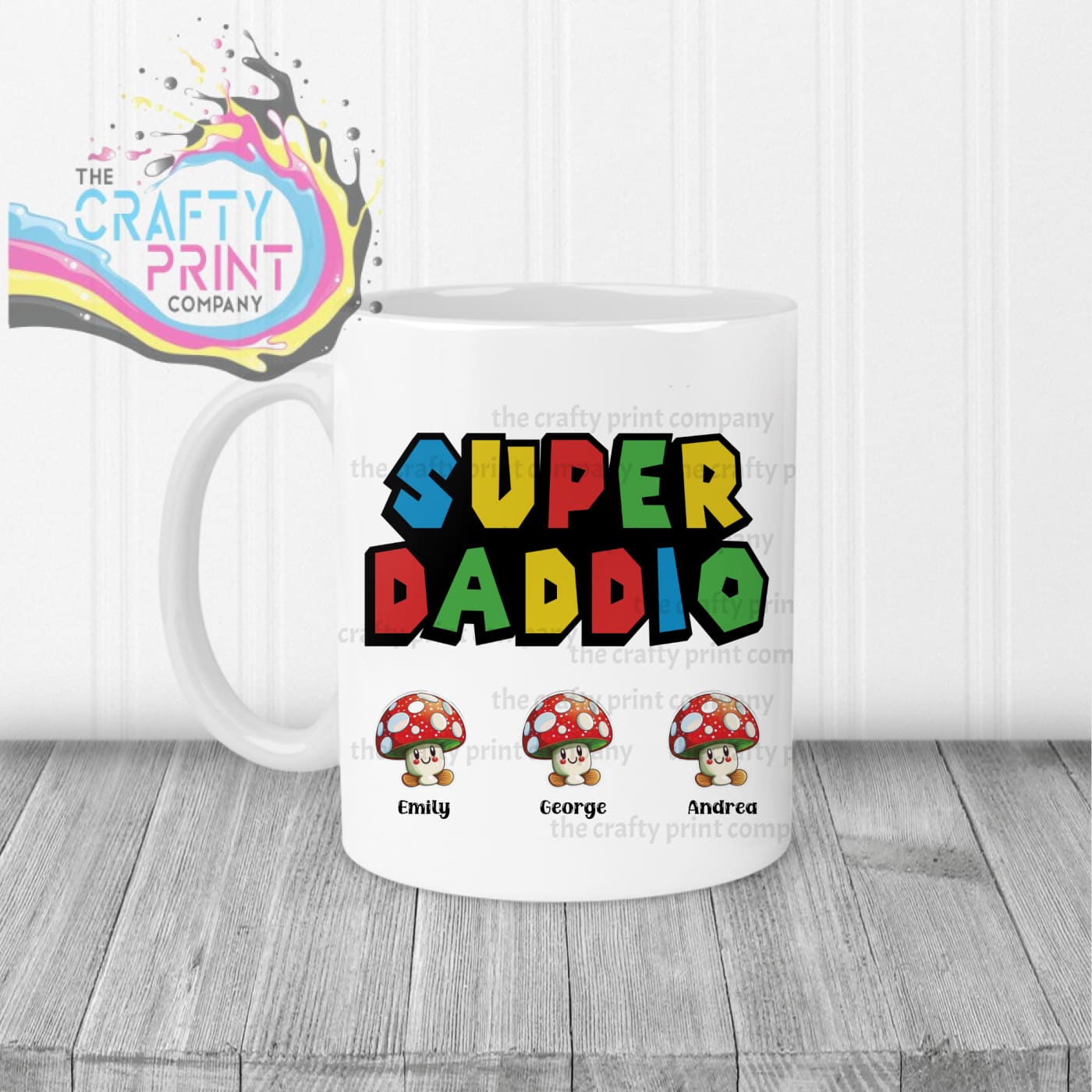 Super Daddio Personalised Mug – The Crafty Print Company
