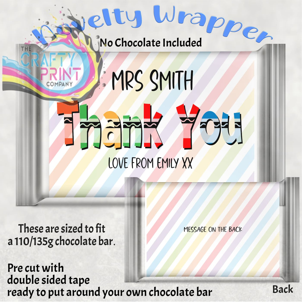 Thank You Candy Bar Templates Start With Mini Bars – Tony's