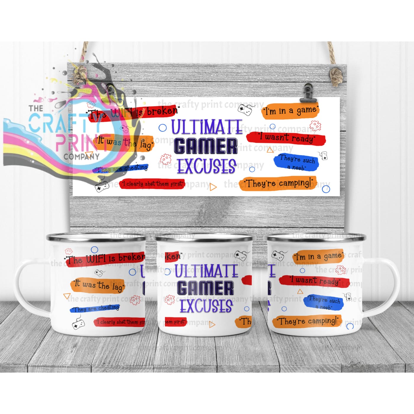 Ultimate Gamer Excuses Mug – The Crafty Print Company