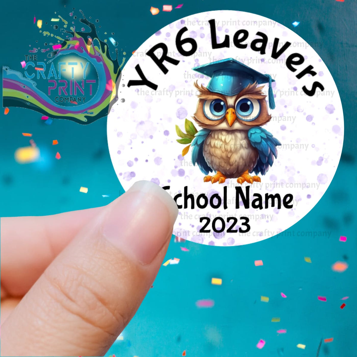 YR6 Leavers Owl Printed Sticker – The Crafty Print Company