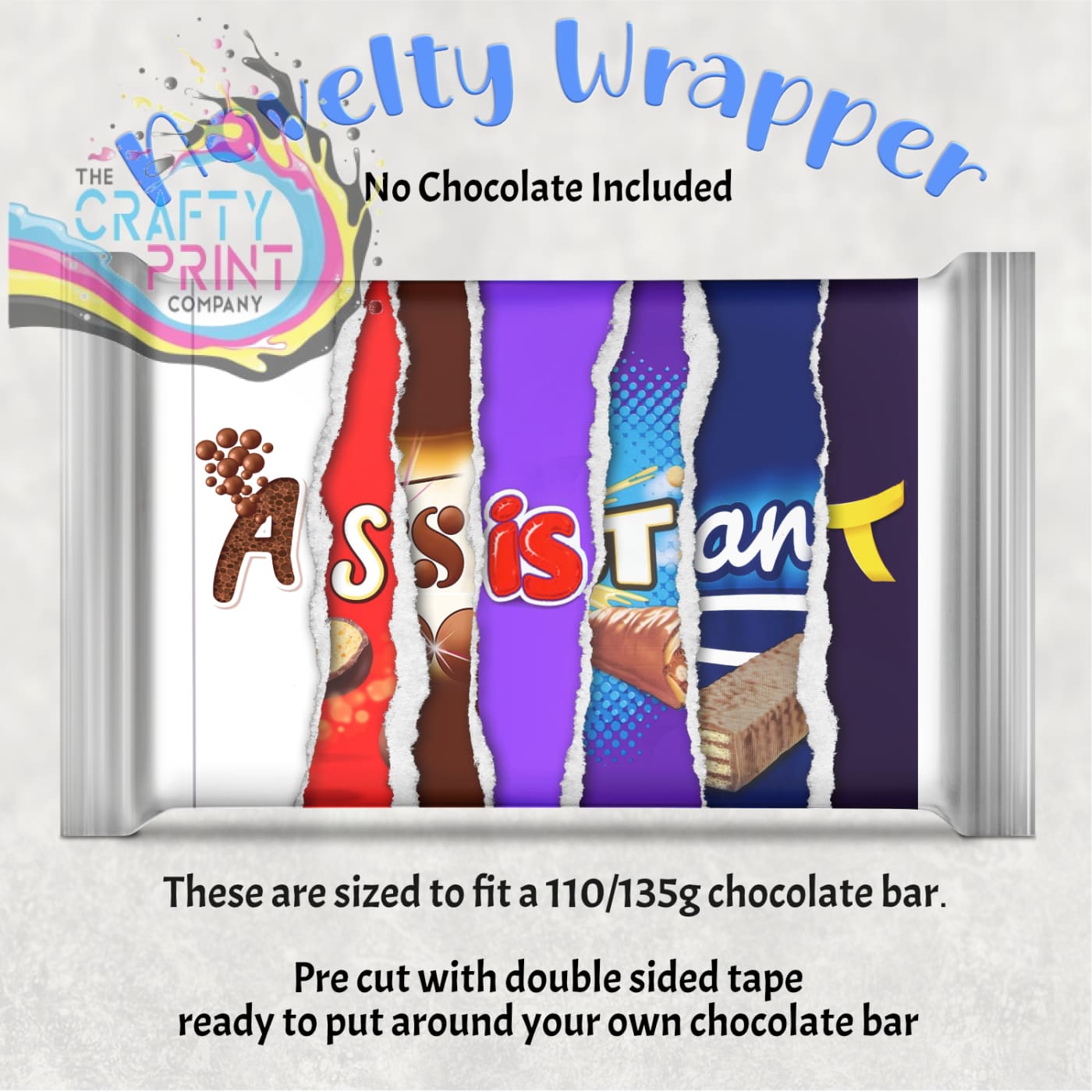 Assistant Chocolate Bar Wrapper – The Crafty Print Company