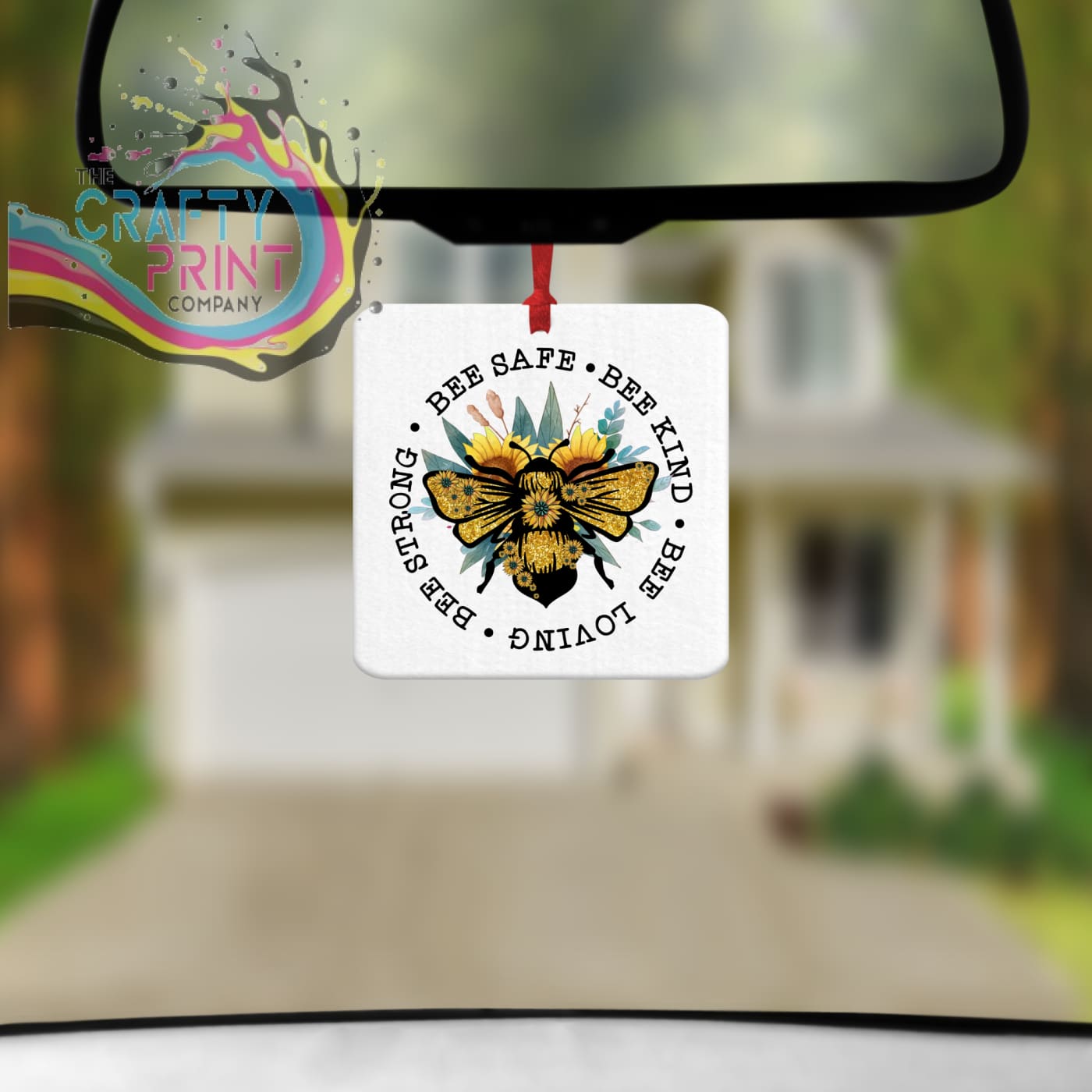 Bee Safe Bee Kind Car Air Freshener – The Crafty Print Company