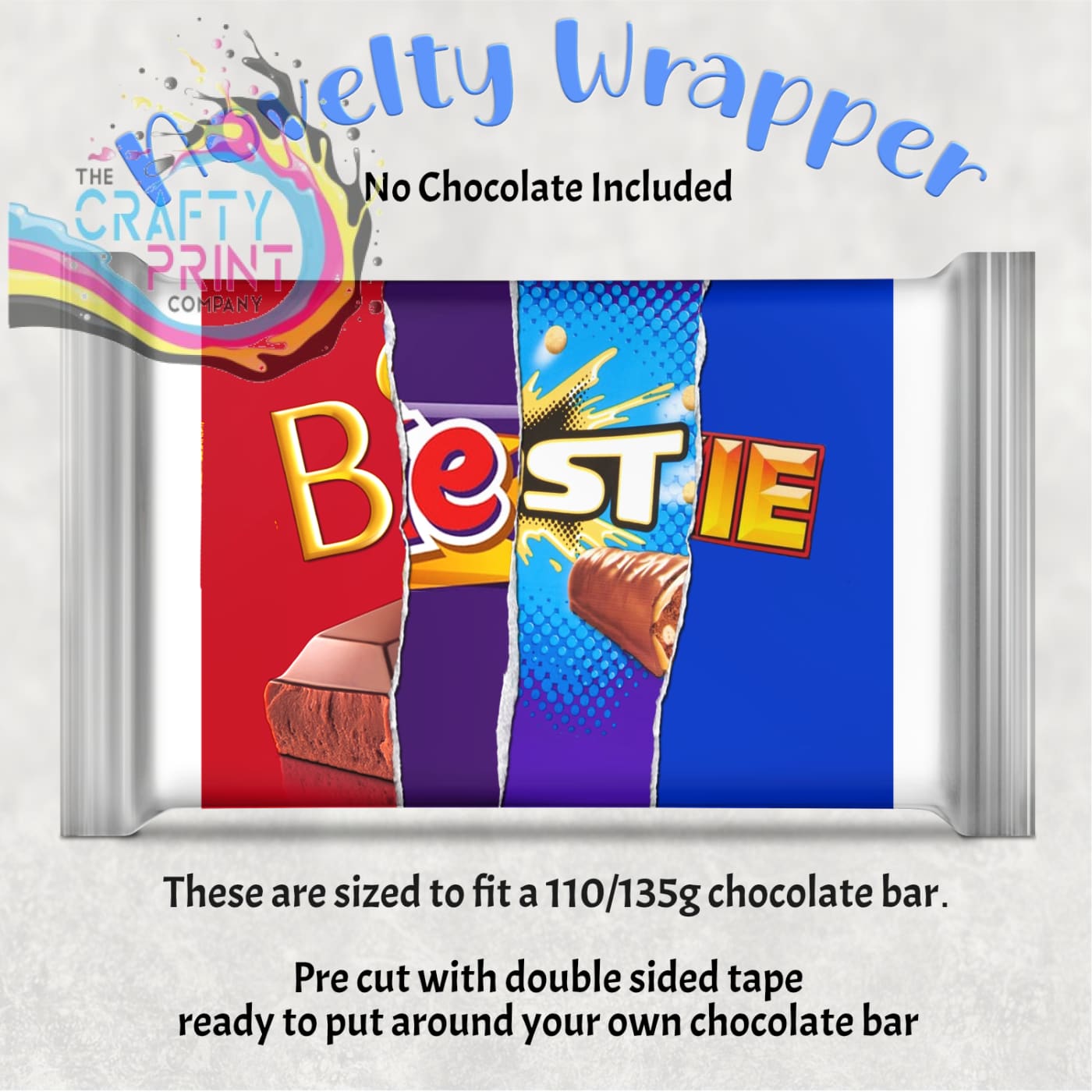 Bestie Chocolate Bar Wrapper – The Crafty Print Company