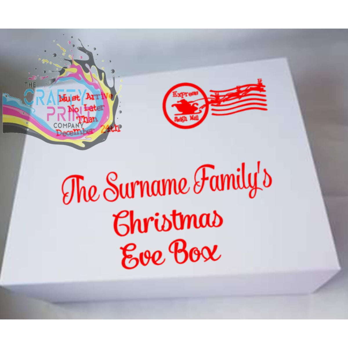 Christmas Eve Box V1 Vinyl Sticker – The Crafty Print Company
