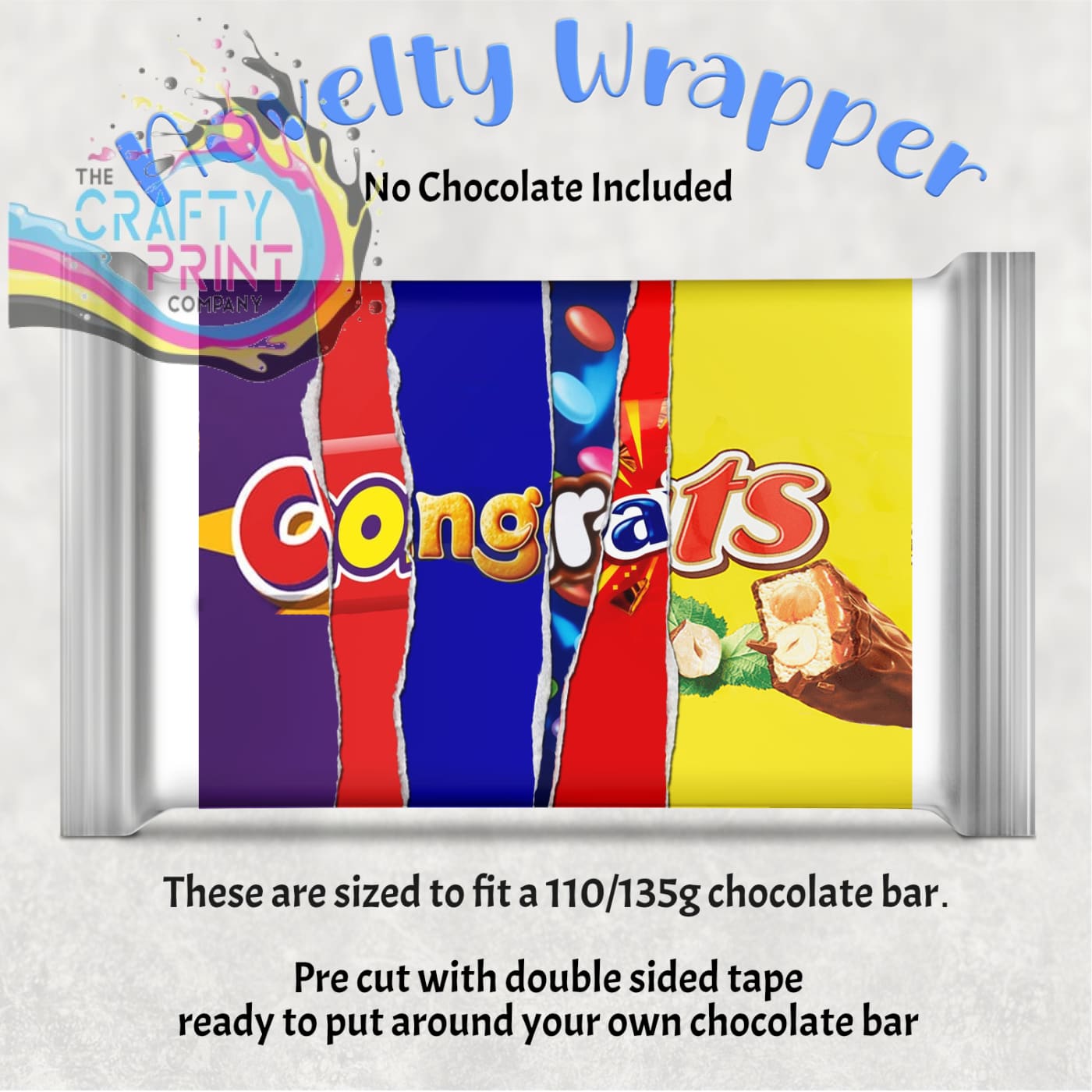 Congrats Chocolate Bar Wrapper – The Crafty Print Company