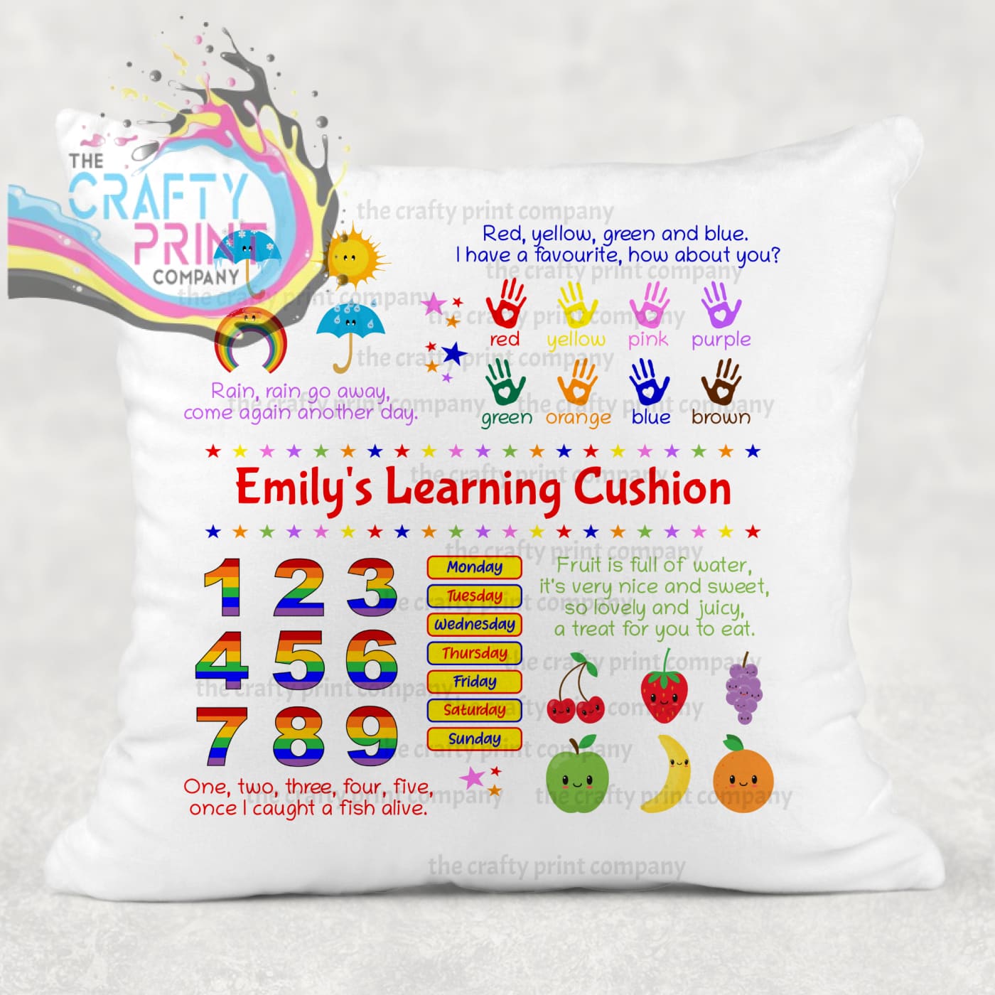 English Learning Cushion – The Crafty Print Company