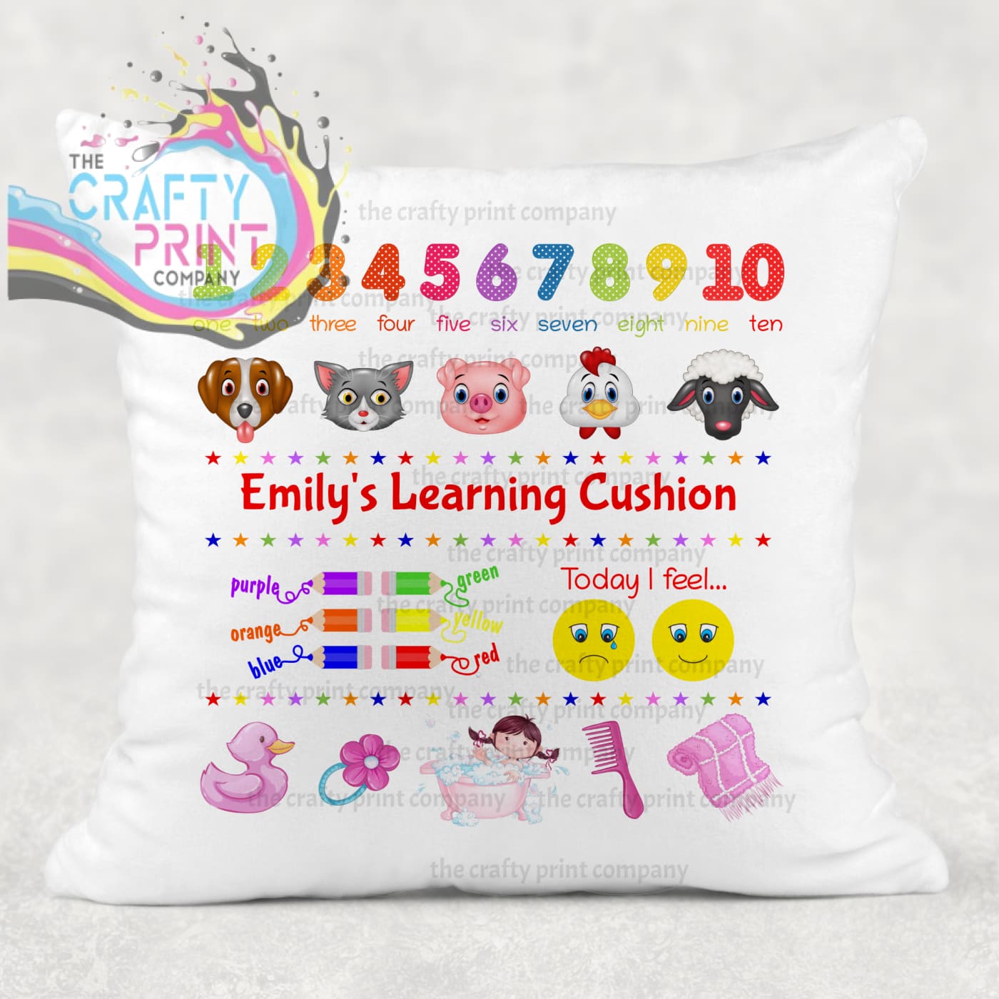 English Learning V2 Cushion – The Crafty Print Company