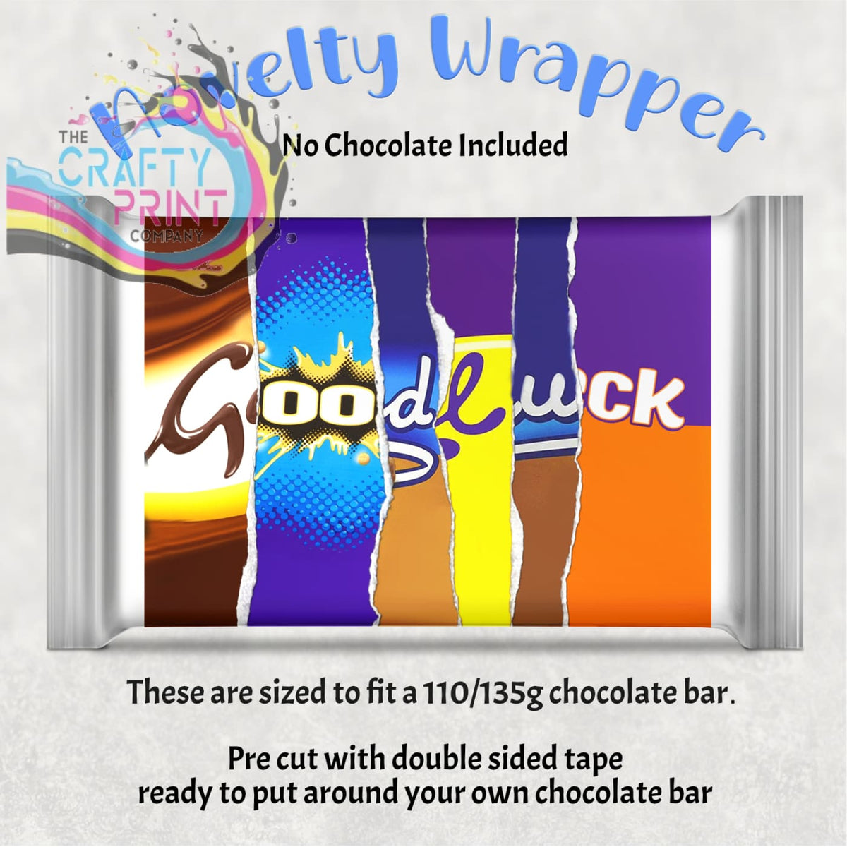 Good Luck Chocolate Bar Wrapper – The Crafty Print Company