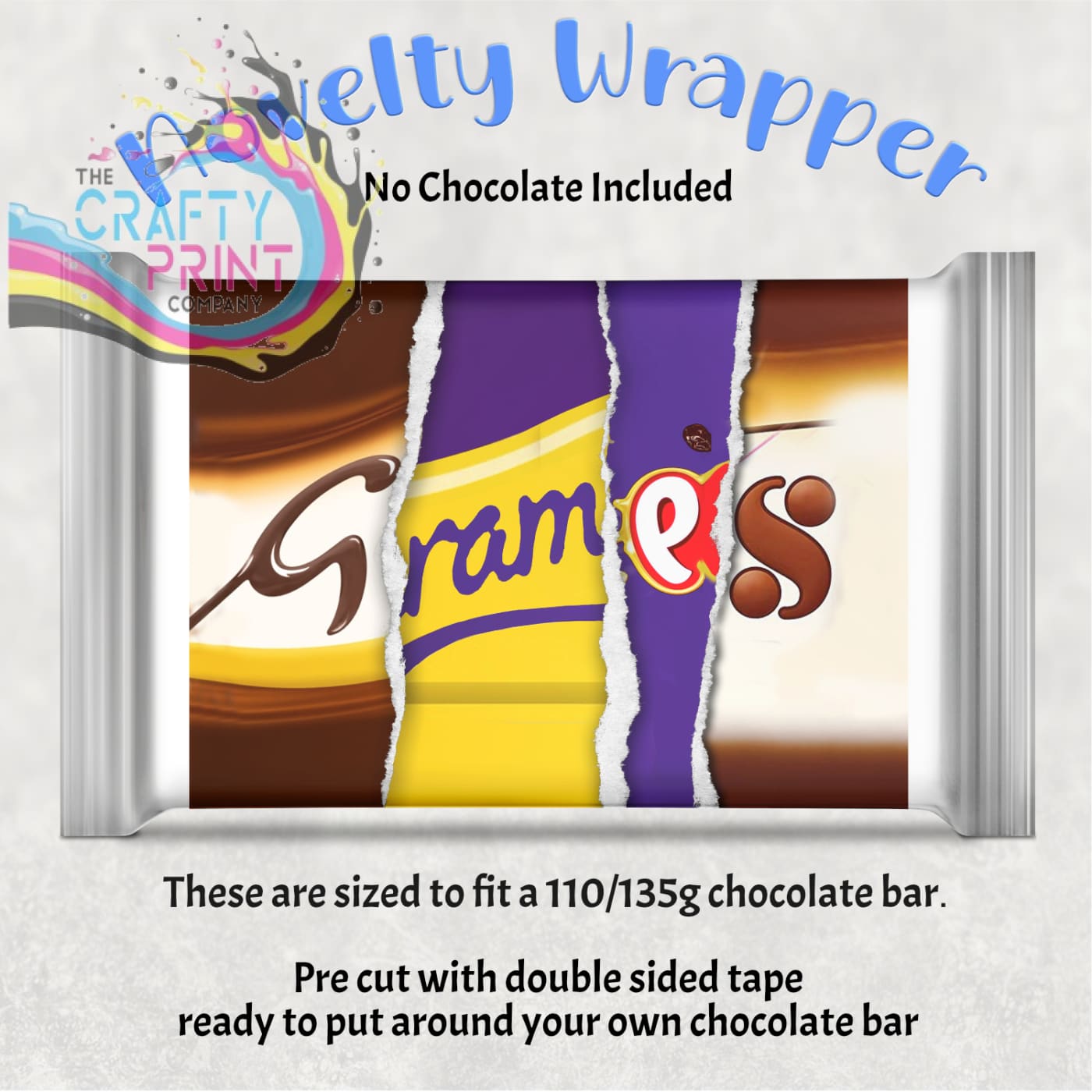 Gramps Chocolate Bar Wrapper – The Crafty Print Company