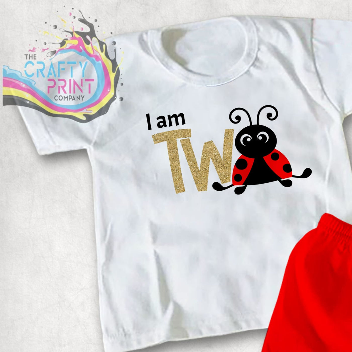 I am Two Ladybird T-shirt – The Crafty Print Company