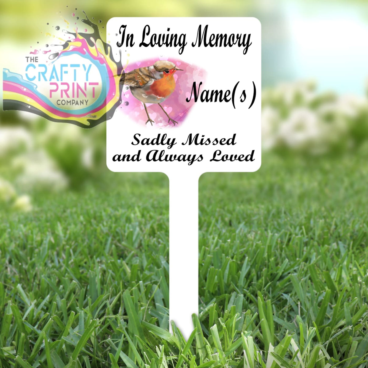 In Loving Memory Robin V2 Personalised Memorial Grave – The Crafty ...