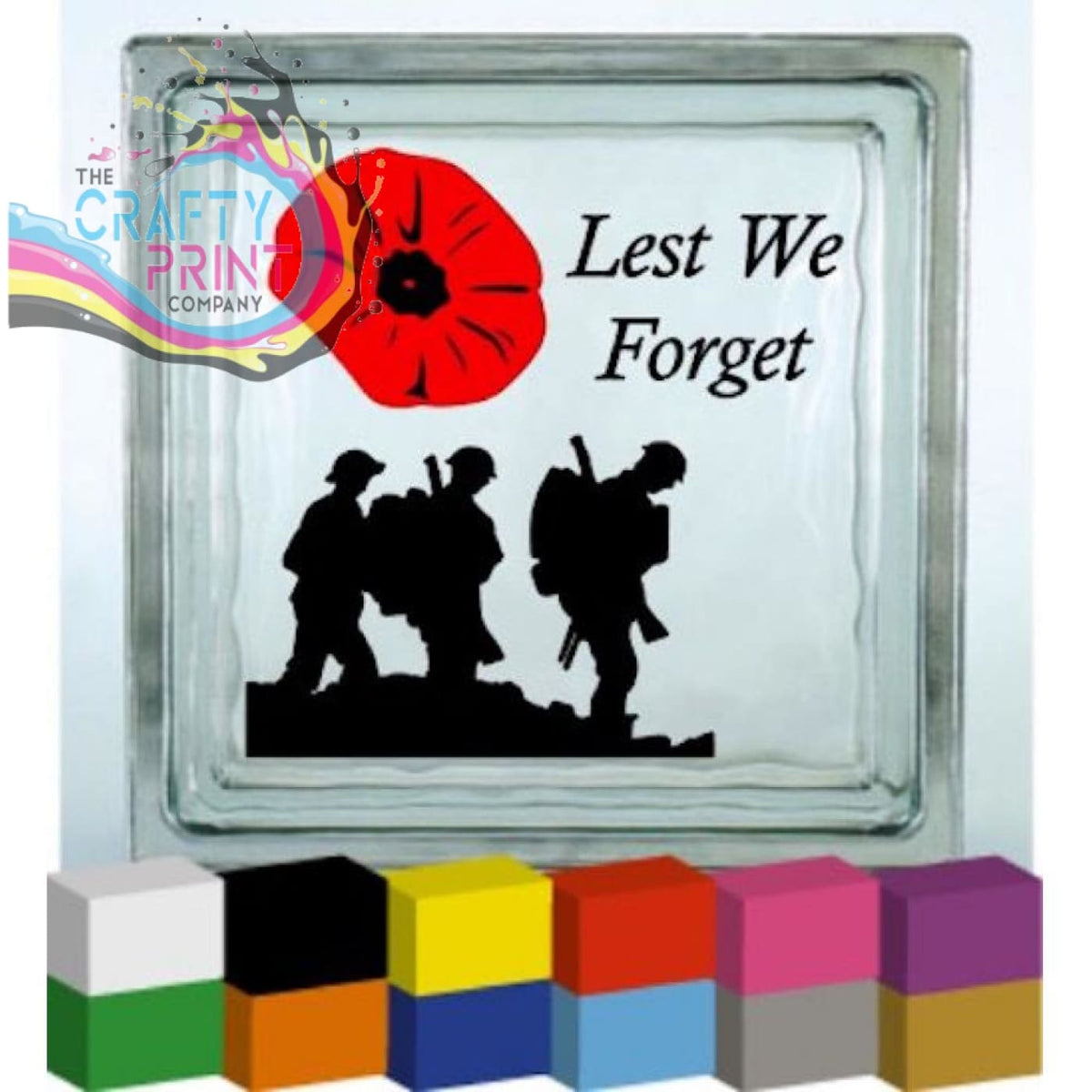 Lest we Forget Vinyl Decal Sticker – The Crafty Print Company