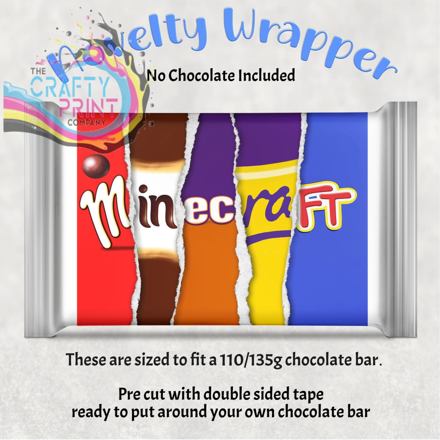Minecraft Chocolate Bar Wrapper – The Crafty Print Company