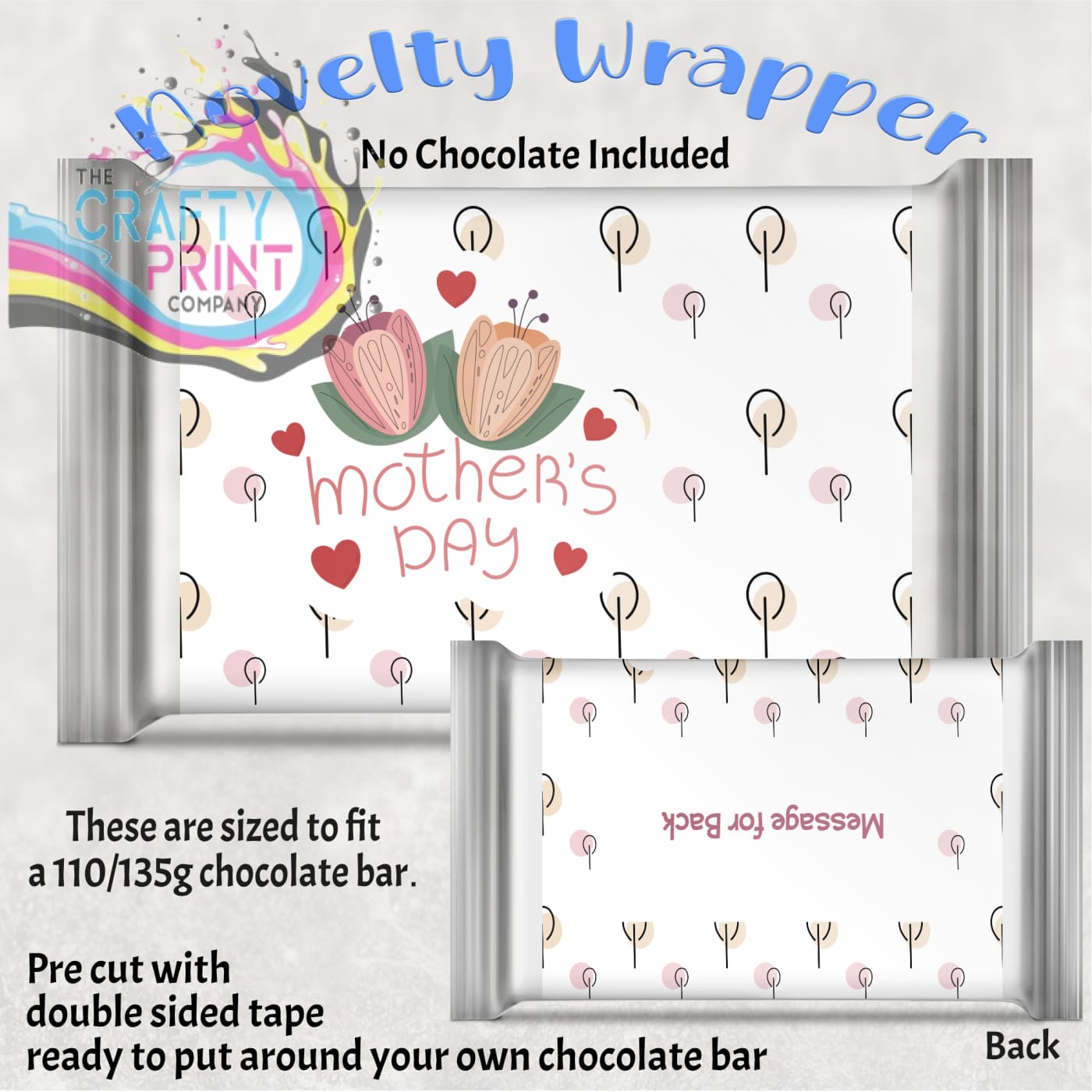 Mother's Day Chocolate Bar Wrapper – The Crafty Print Company