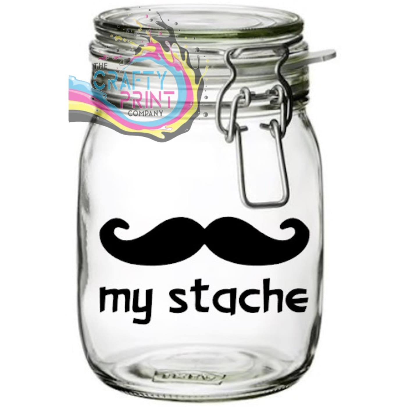 My stache Jar Decal / Sticker – The Crafty Print Company
