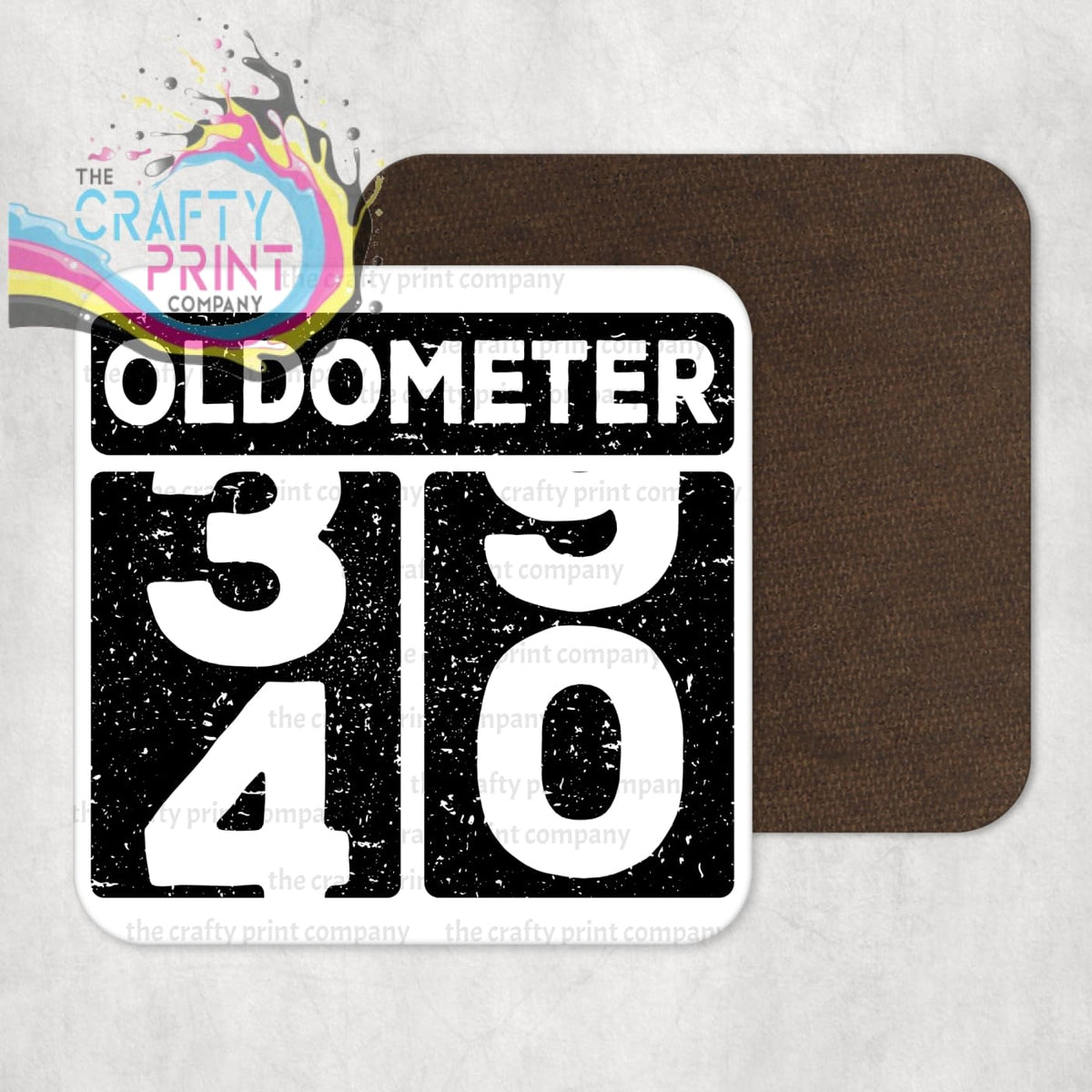 Oldometer 40th Birthday Coaster – The Crafty Print Company