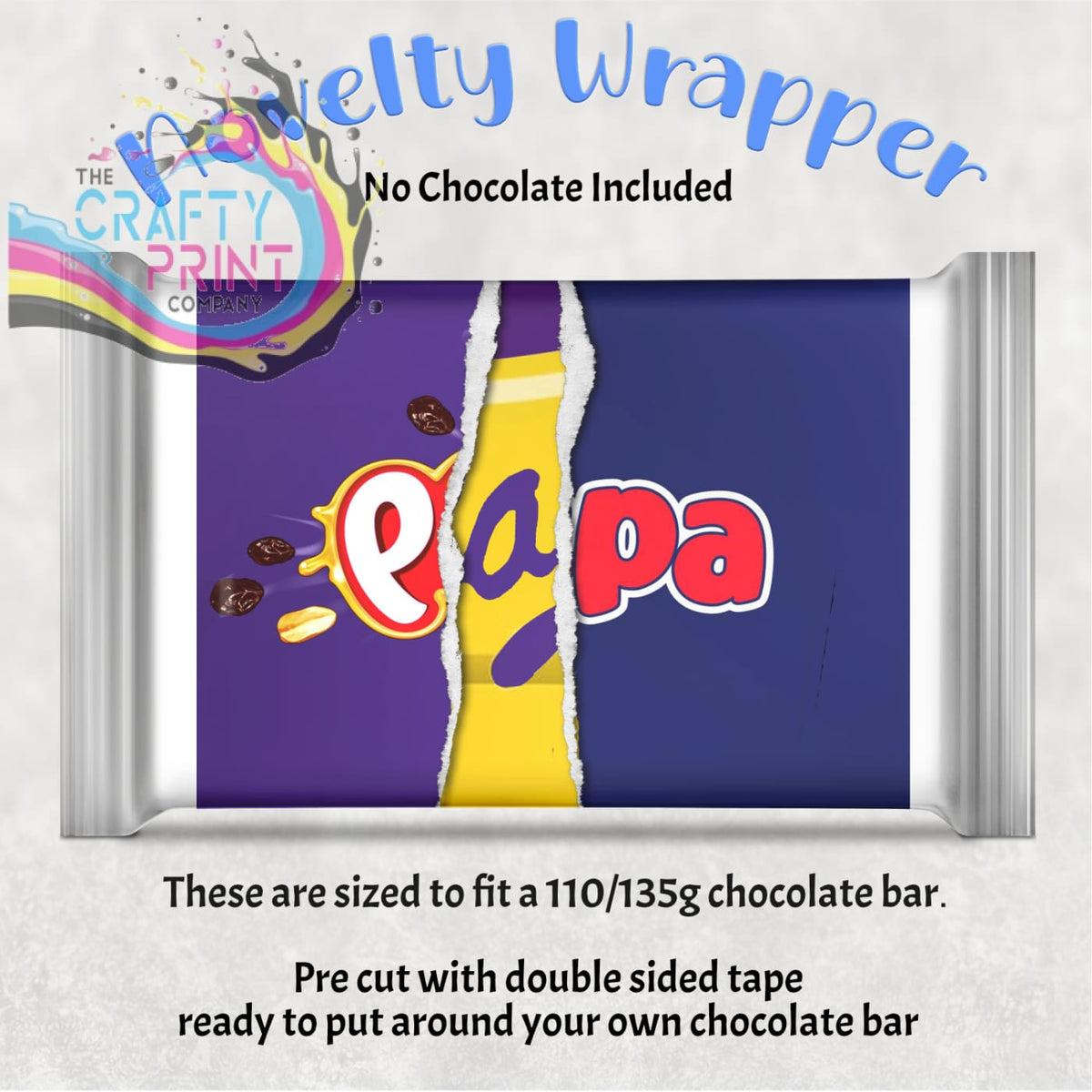 Papa Chocolate Bar Wrapper – The Crafty Print Company