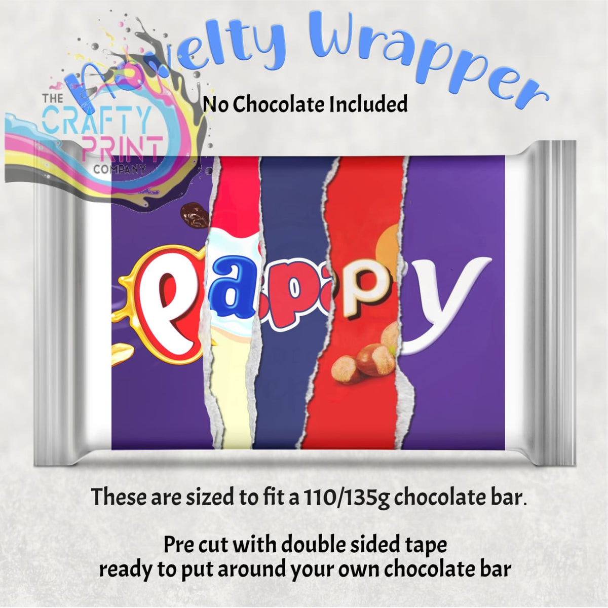 Pappy Chocolate Bar Wrapper – The Crafty Print Company