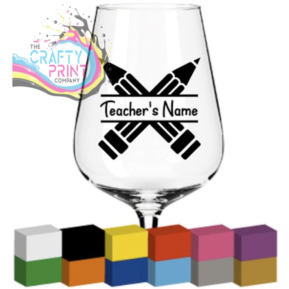 Pencil design Personalised Glass / Mug / Cup Decal / Sticker – The ...