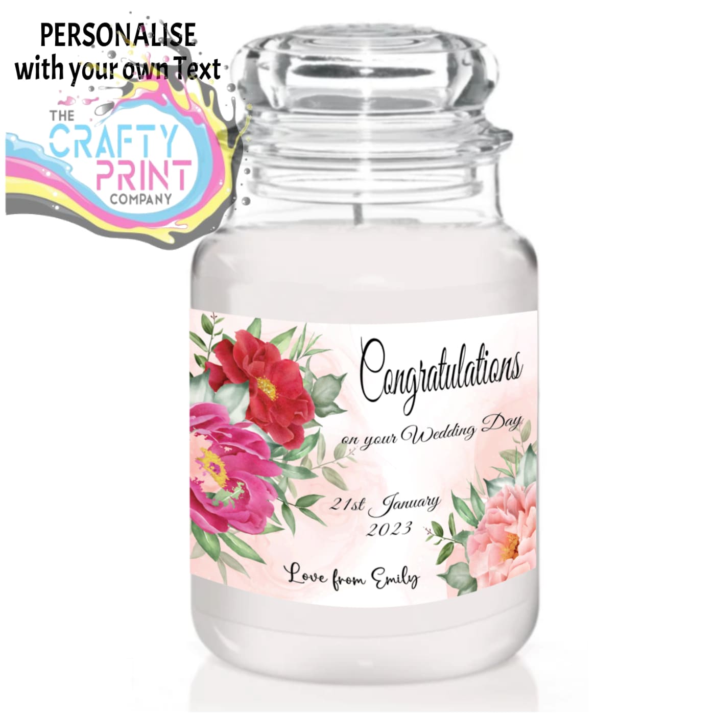 Personalised Celebration Flower Candle Sticker – The Crafty Print Company
