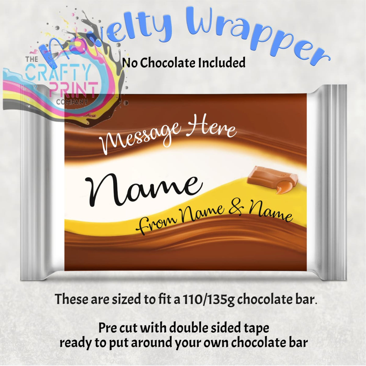 Personalised Galaxy Chocolate Bar Wrapper – The Crafty Print Company