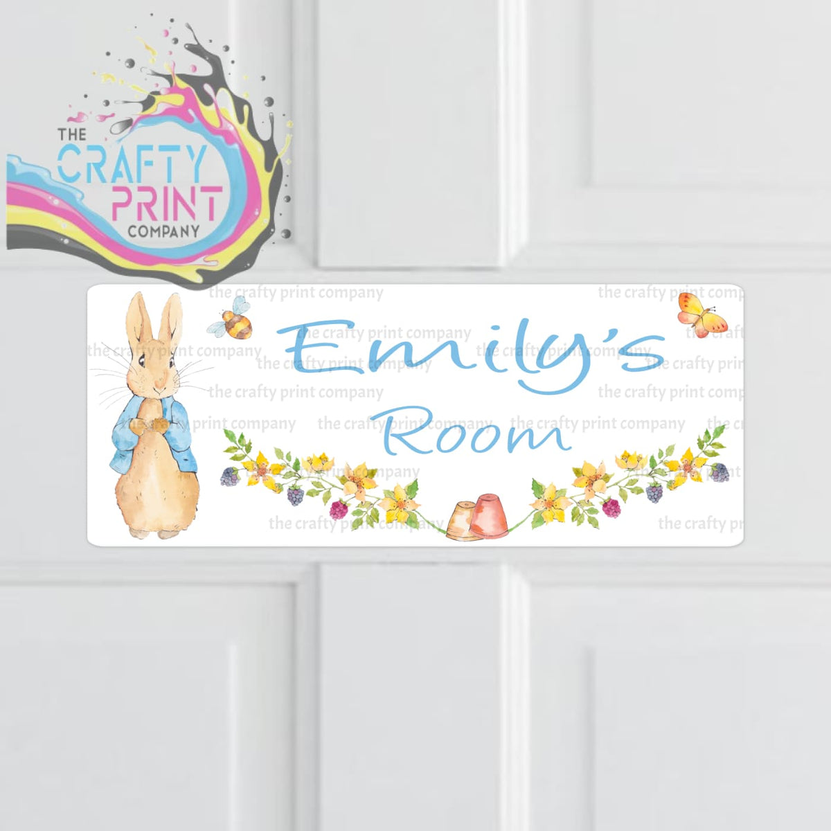 Personalised Peter Rabbit Metal Bedroom Door Sign – The Crafty Print ...