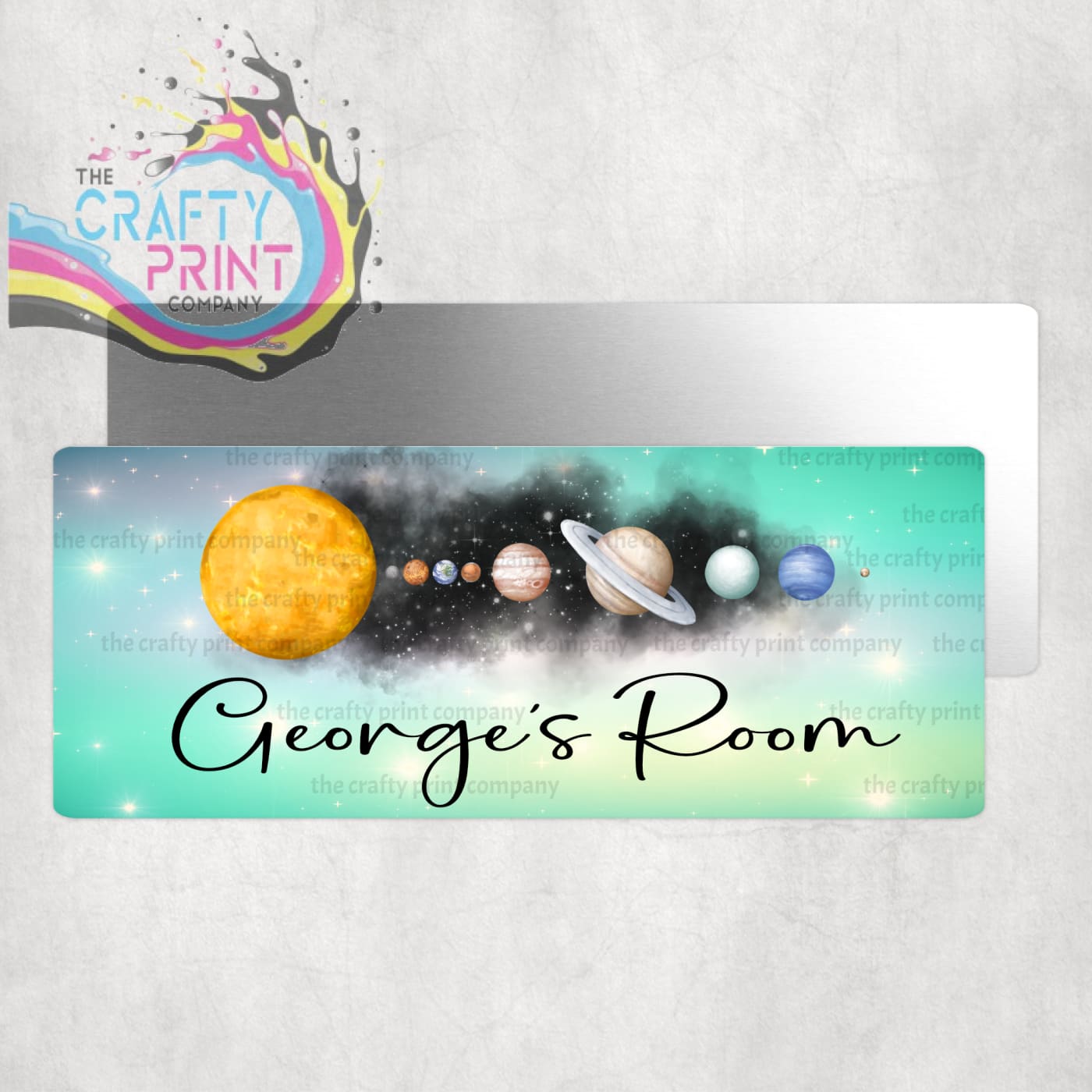 Personalised Planets Metal Bedroom Door Sign – The Crafty Print Company