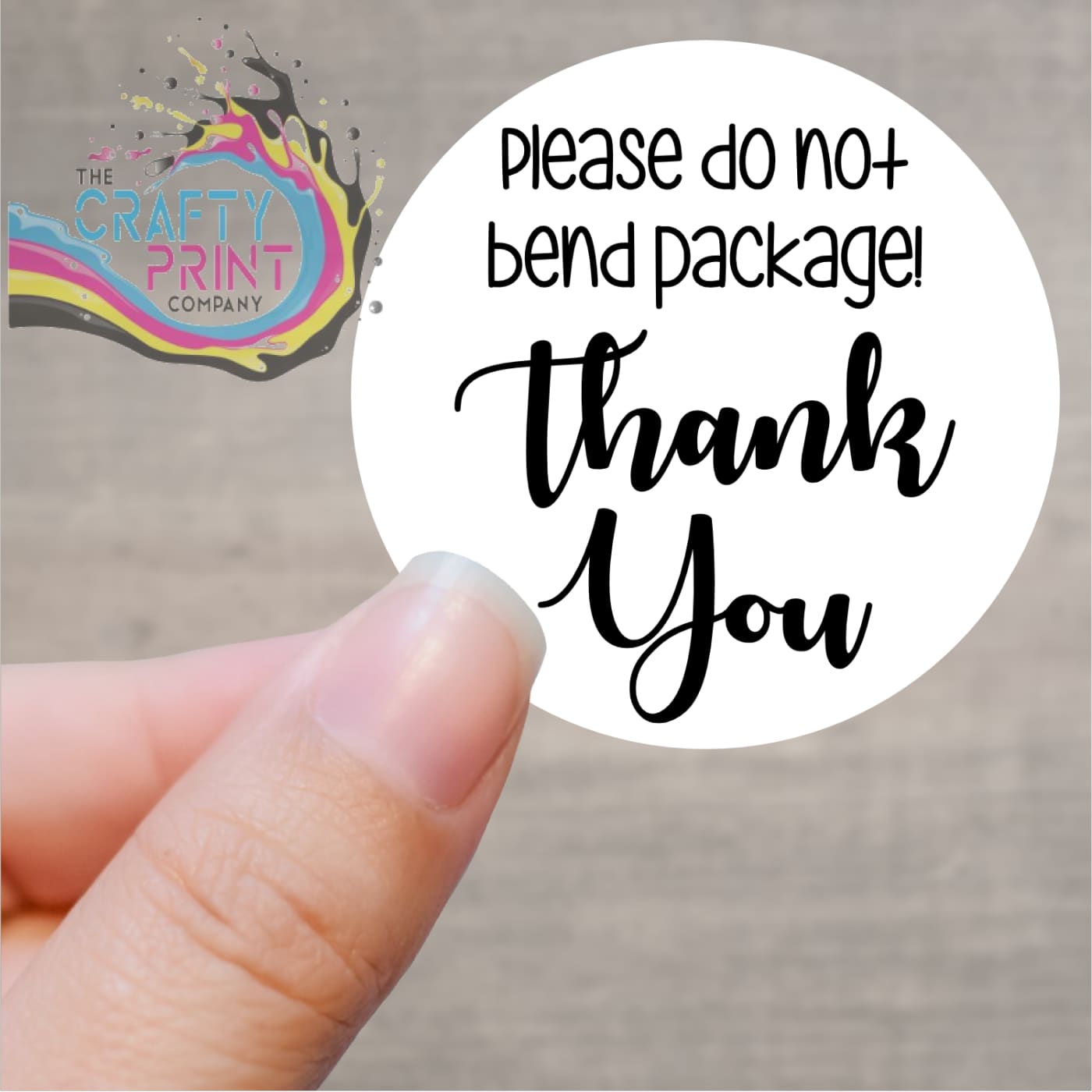 Please do not bend package! Thank You Printed Sticker – The Crafty ...