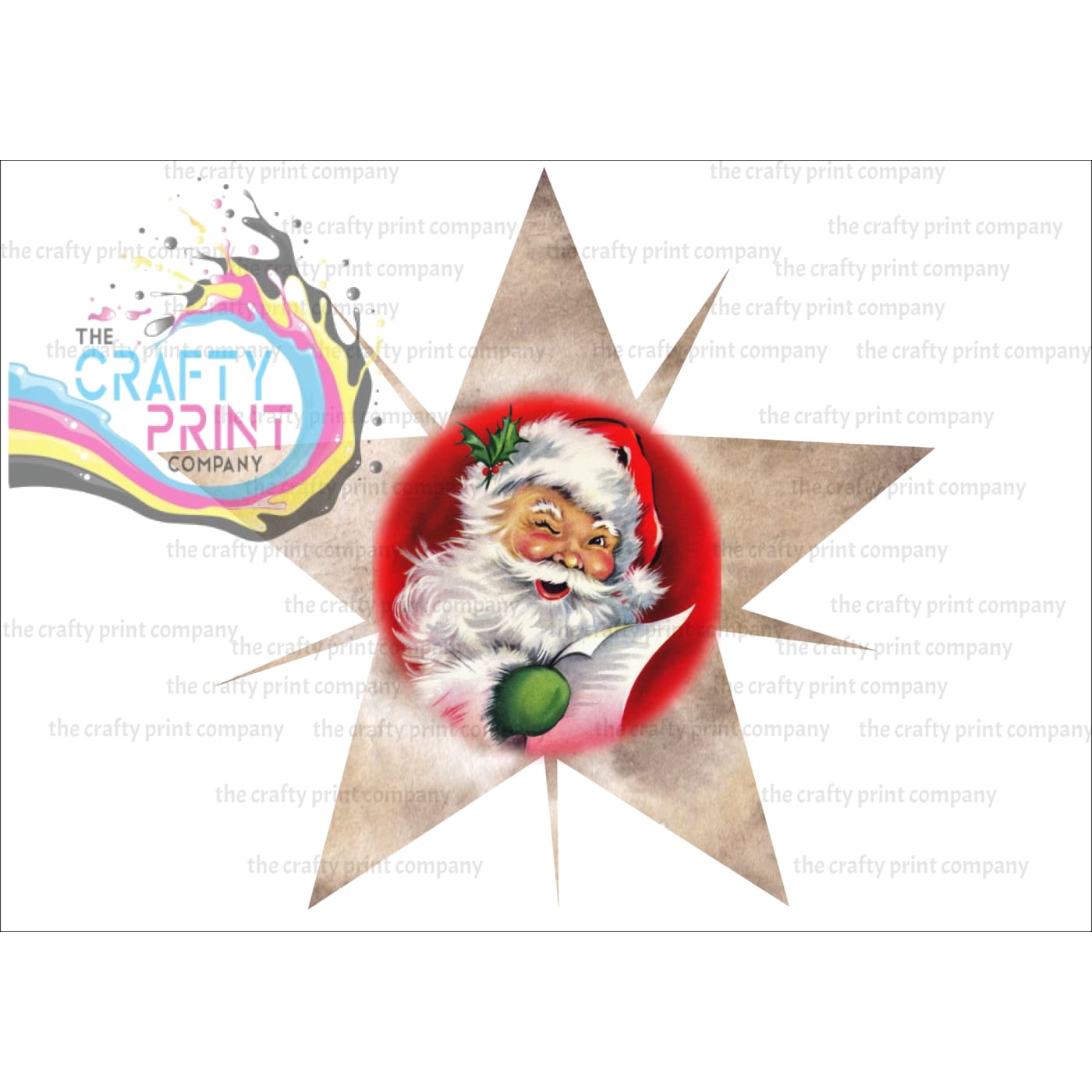 Santa Star Digital Download – The Crafty Print Company