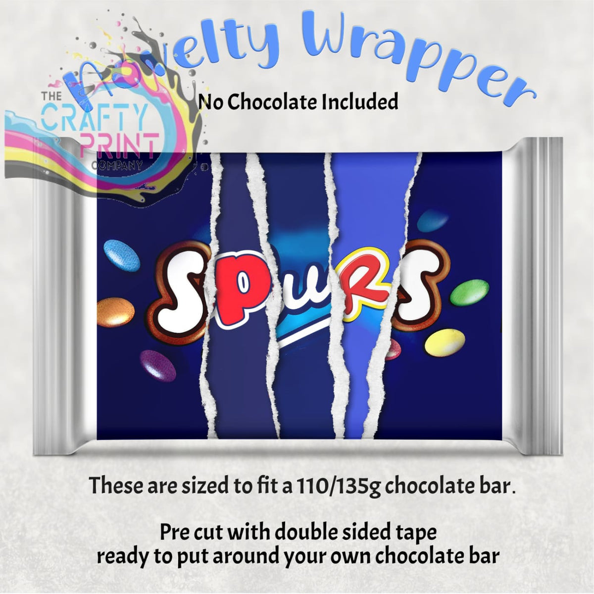 Spurs Chocolate Bar Wrapper – The Crafty Print Company