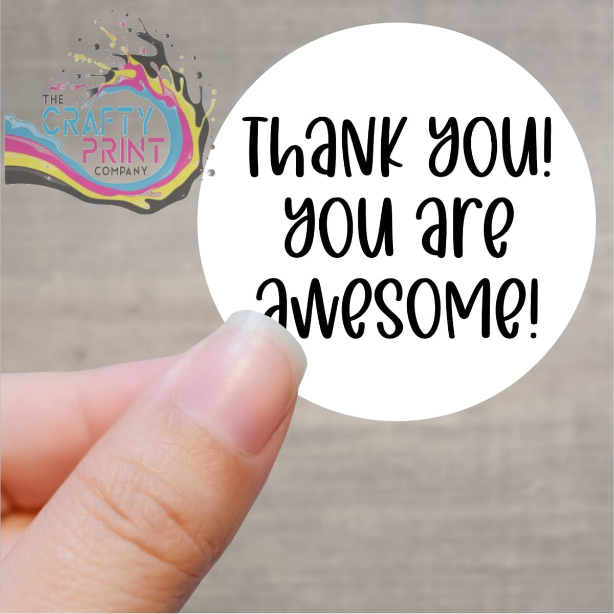 Thank you! you are awesome Printed Sticker – The Crafty Print Company