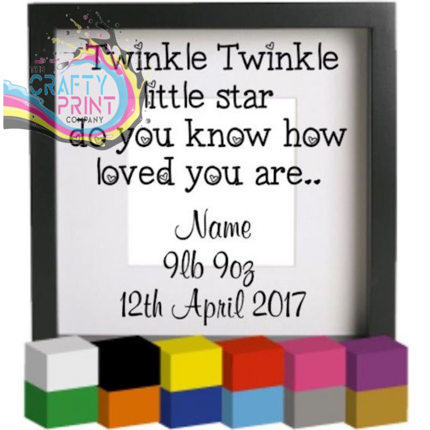 Twinkle Twinkle (Personalised) Vinyl Decal Sticker – The Crafty Print ...
