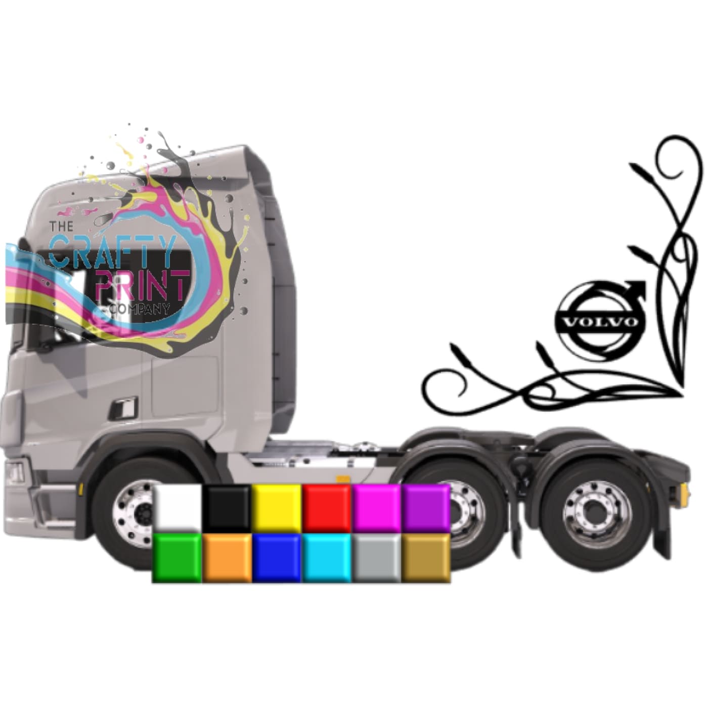 Volvo Truck Side Window Stickers x 2 Decal Lorry Sticker – The Crafty ...
