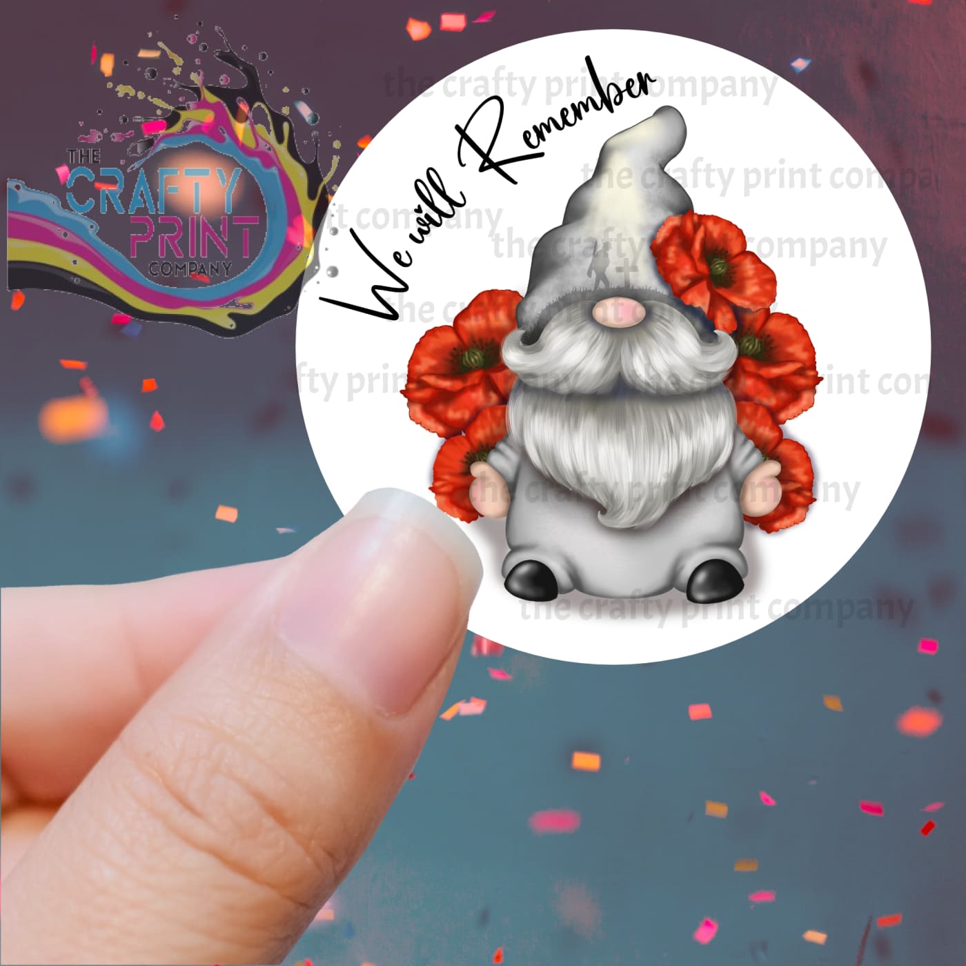 We Will Remember Gonk Printed Sticker – The Crafty Print Company