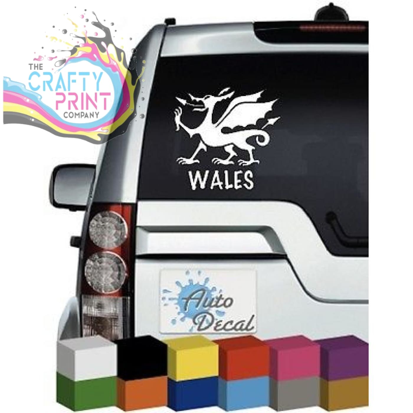 Welsh Dragon (Wales) Novelty Car Sticker – The Crafty Print Company